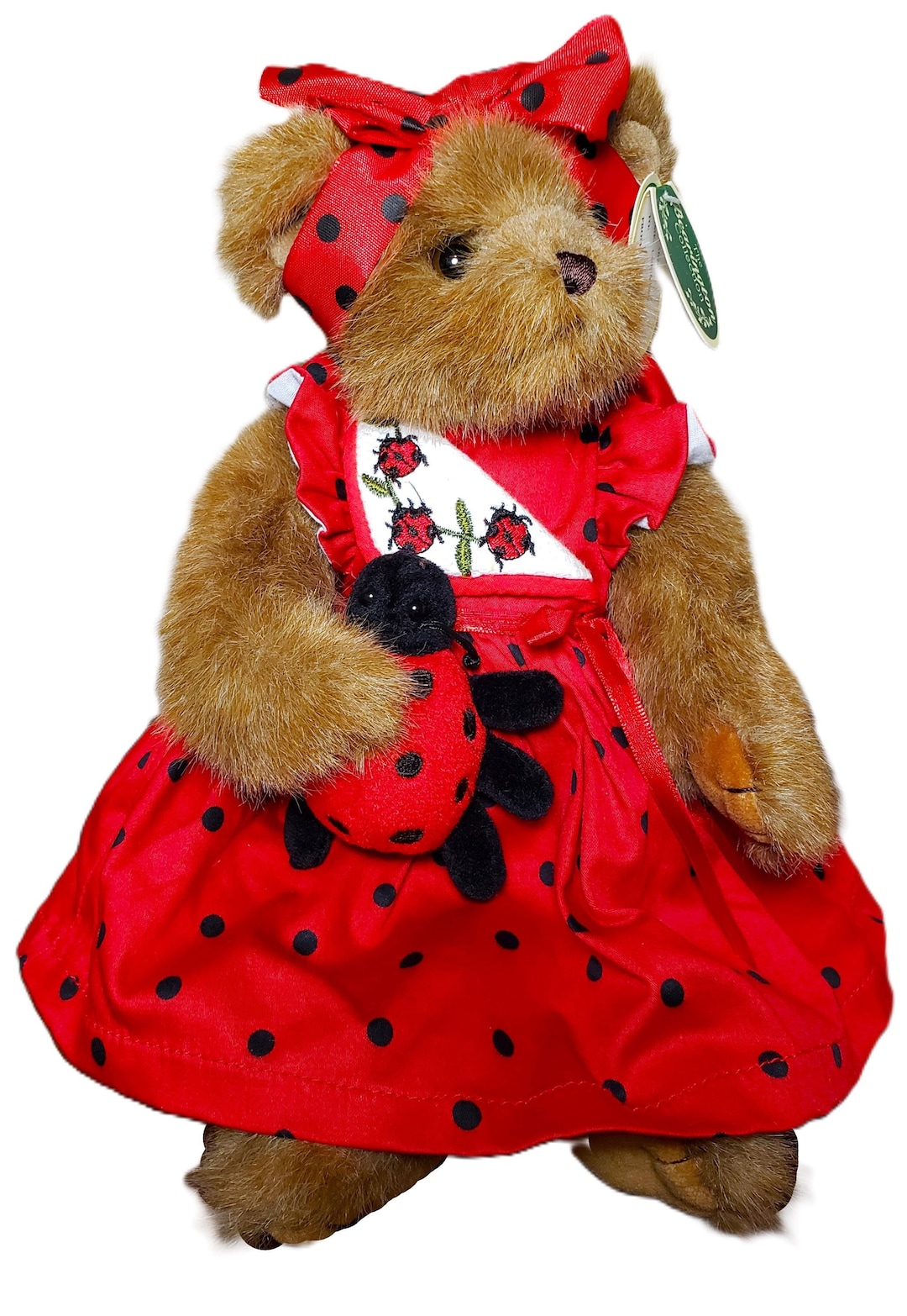 The Bearington Collection Plush Bear "lady and Bug" - Etsy