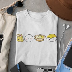 Cute Dim Sum T-shirt, Unisex Asian Food T-shirt, Kawaii Art Shirt ...