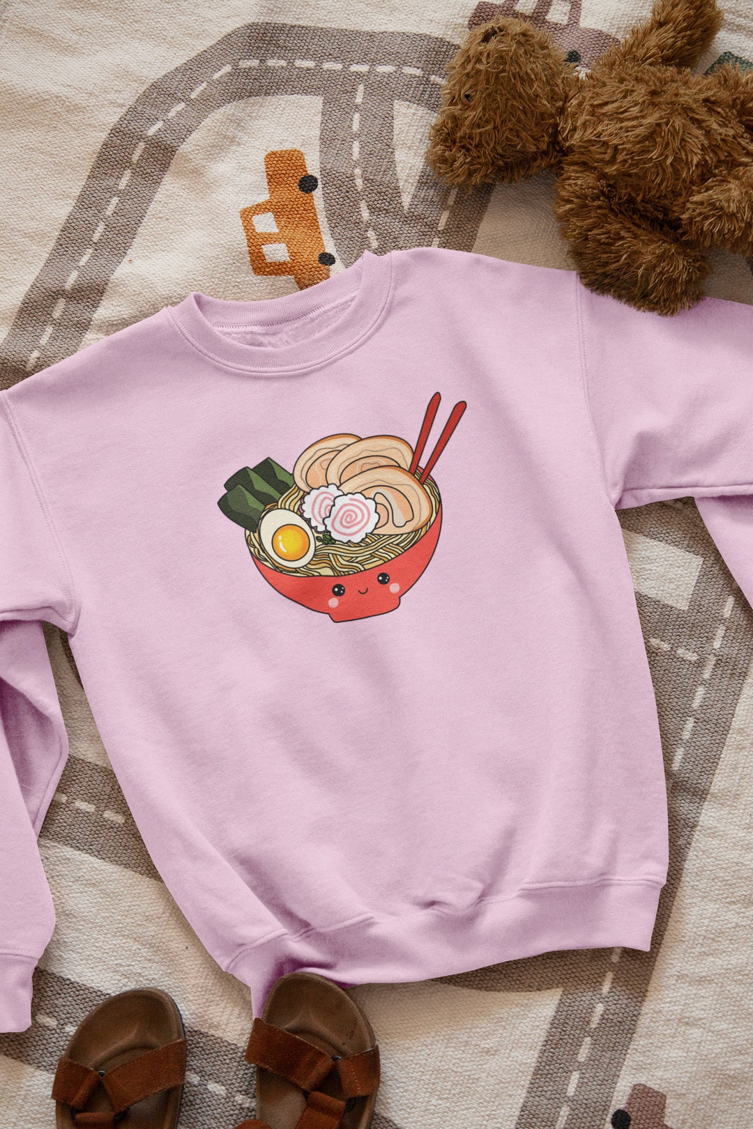 Ramen Sweatshirt, Unisex Japanese Ramen Crewneck, Warm Cozy Sweater ...
