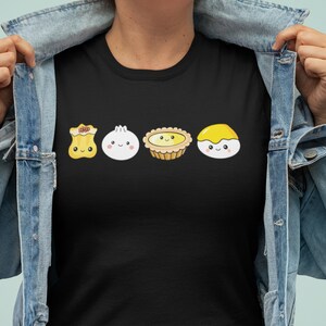 Cute Dim Sum T-shirt, Unisex Asian Food T-shirt, Kawaii Art Shirt ...