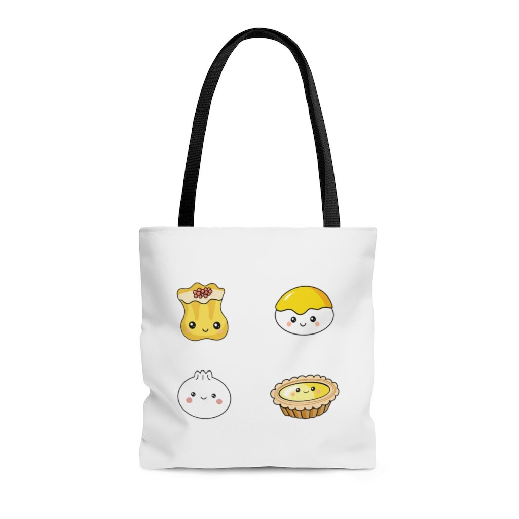 Cute Dim Sum Tote Bag, Cute Reusable Bag, Double-sided, Food Art, Asian ...