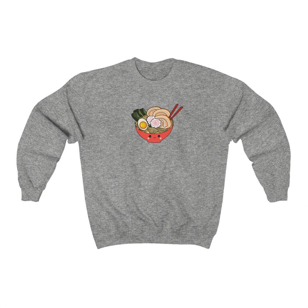 Ramen Sweatshirt, Unisex Japanese Ramen Crewneck, Warm Cozy Sweater ...