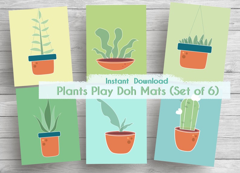 Plants Play Doh Mats. Play Doh Printable. Homeschool Printables. Busy ...