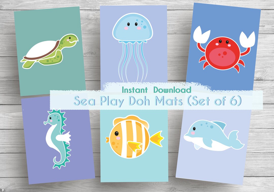 Sea Creature Play Doh Mats. Play Doh Printable. Homeschool Printables ...