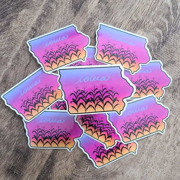 Iowa Sticker - Etsy