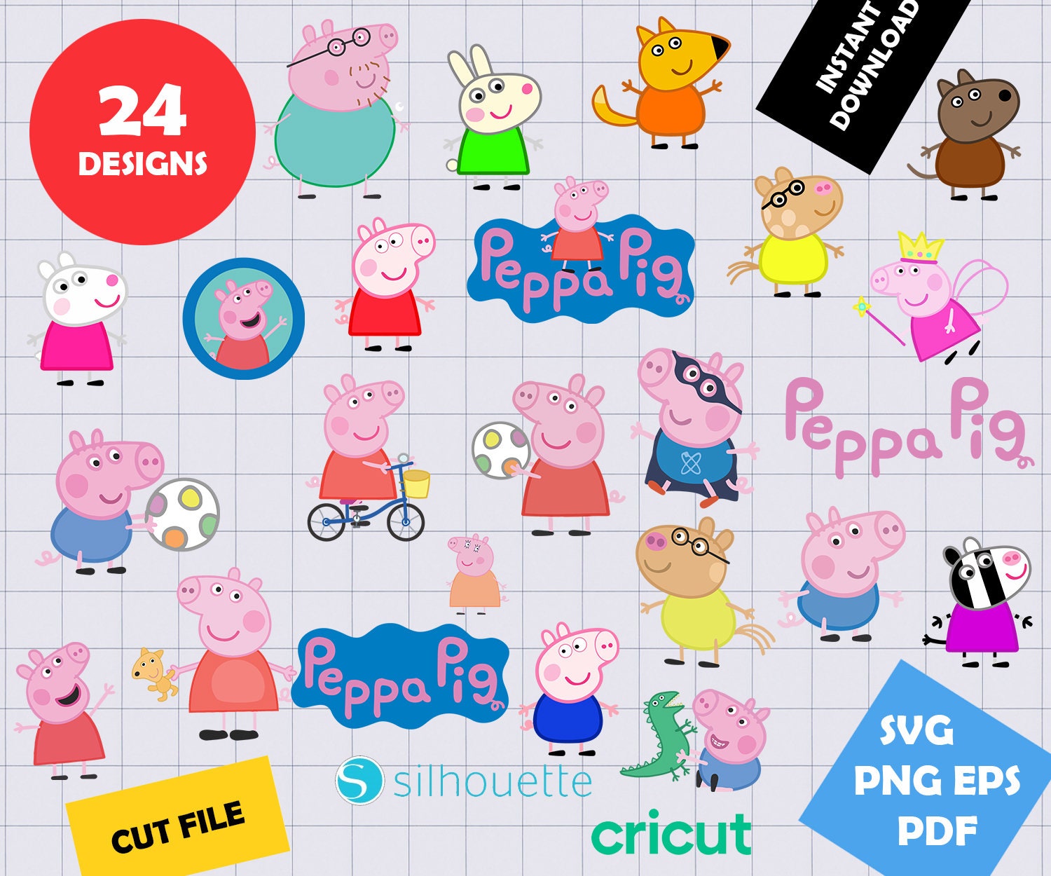 Peppa pig svgPeppa pig svg birthdayPeppa pig svg filesPeppa | Etsy