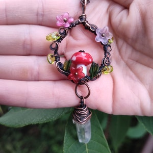 Fairycore Crystal Wreath Pendant/angel Aura Crystal Quartz Stone ...