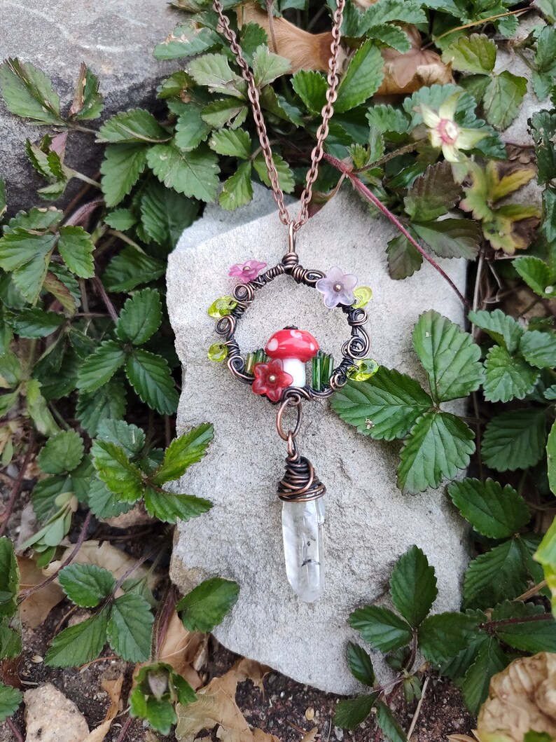 Fairycore Crystal Wreath Pendant/angel Aura Crystal Quartz Stone ...