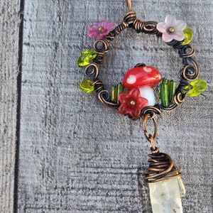Fairycore Crystal Wreath Pendant/angel Aura Crystal Quartz Stone ...