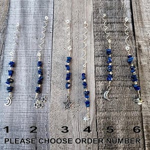 Blue Crystal Gemstone Hair Twist/galaxy Hair Twist/celestial /lapis ...