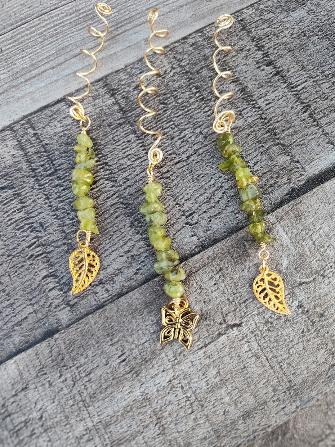 Peridot Hair Twist/nature Leaf Hair Twist /hair Jewelry /fairy Core ...
