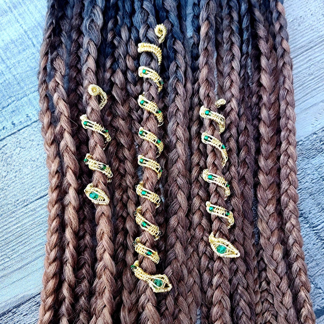 Serpent Wisdom Hair Twist, Wire Wrap Snake Hair Twist, Handcrafted Loc ...