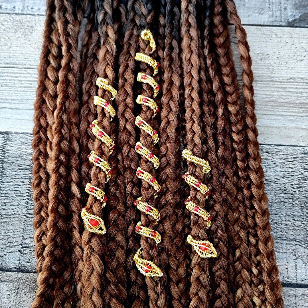 Serpent Wisdom Hair Twist, Wire Wrap Snake Hair Twist, Handcrafted Loc Hair Twist, Boho Hair ...
