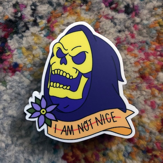 Skeletor I Am Not Nice Sticker 3-inch Diecut He-man and - Etsy Hong Kong