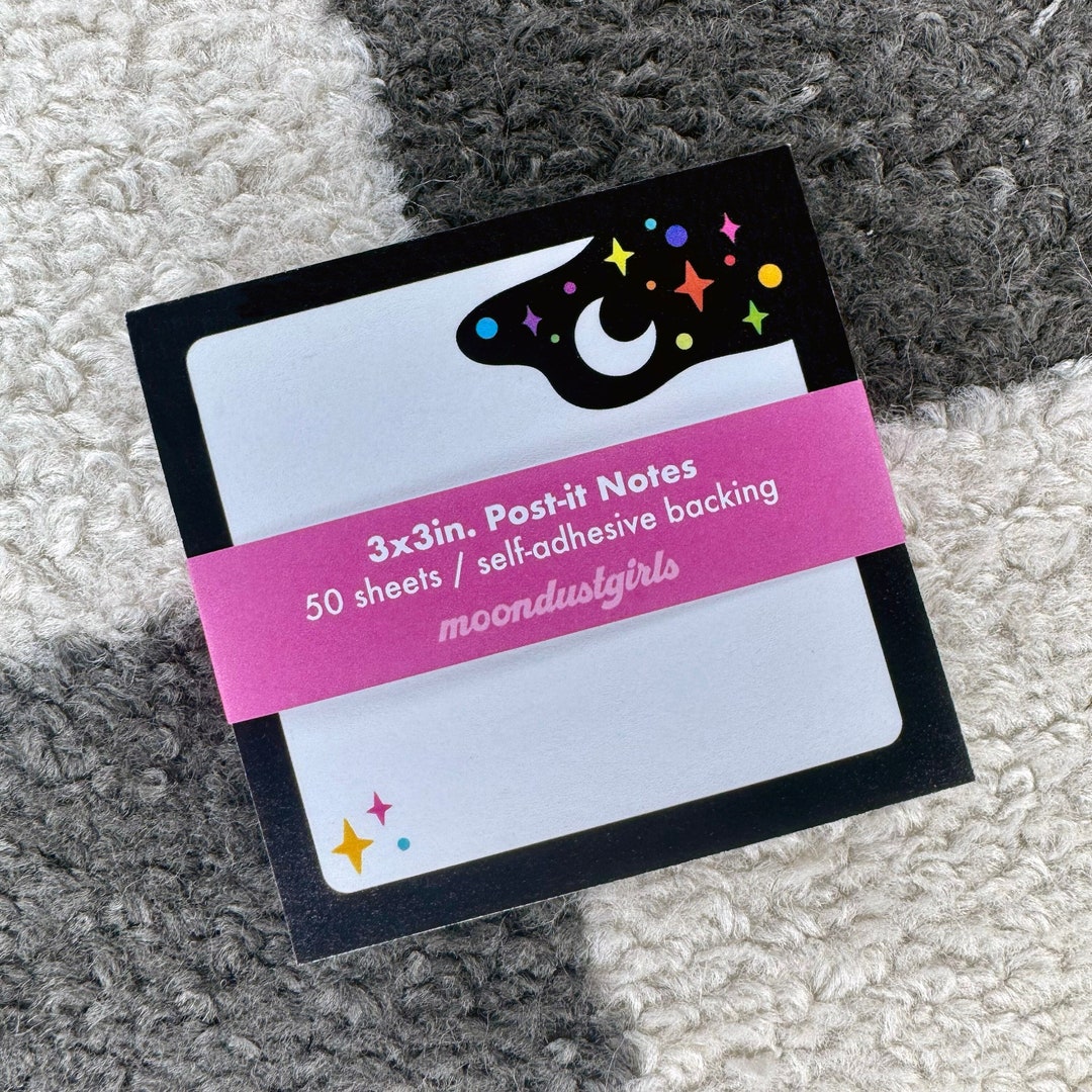 Starry Galaxy 3 X 3 In. Post-it Notes | 50 Sheets of Paper | Moon and ...