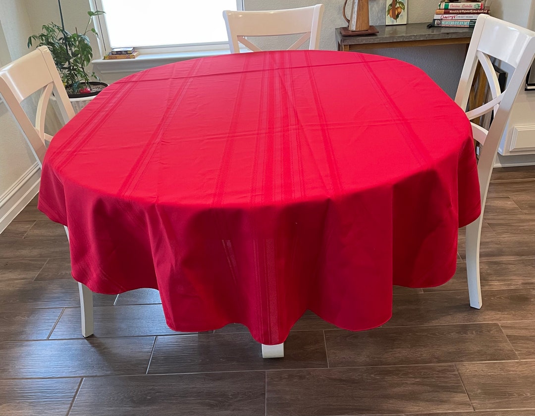 Vintage Red Christmas Tablecloth - Etsy