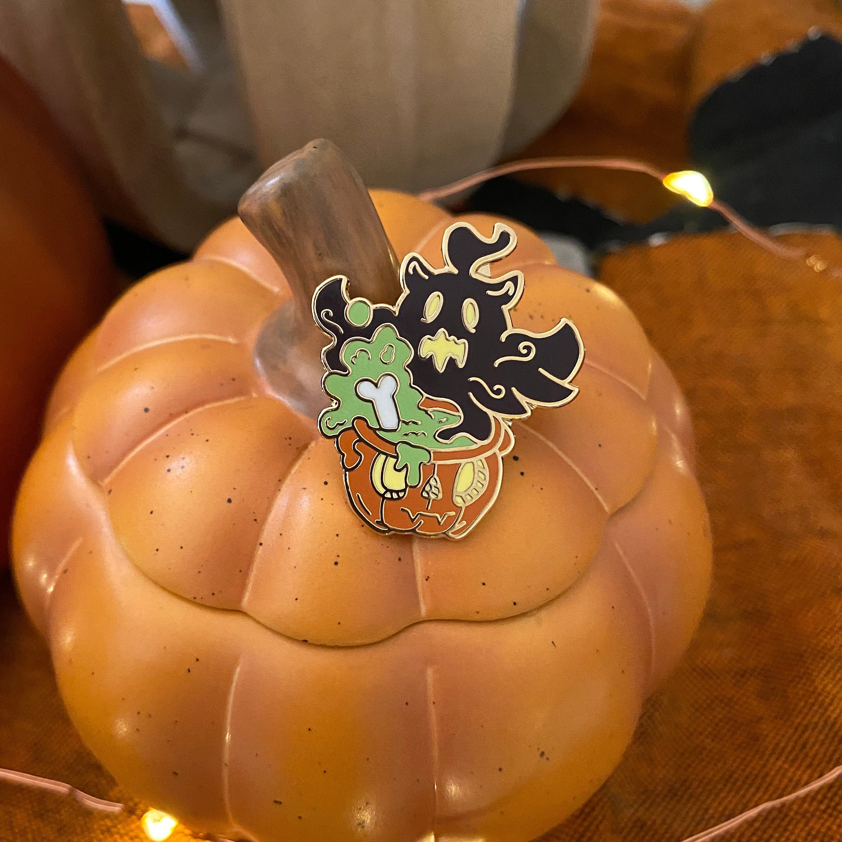 Haunted Pumpkaboo Enamel Pin - Etsy