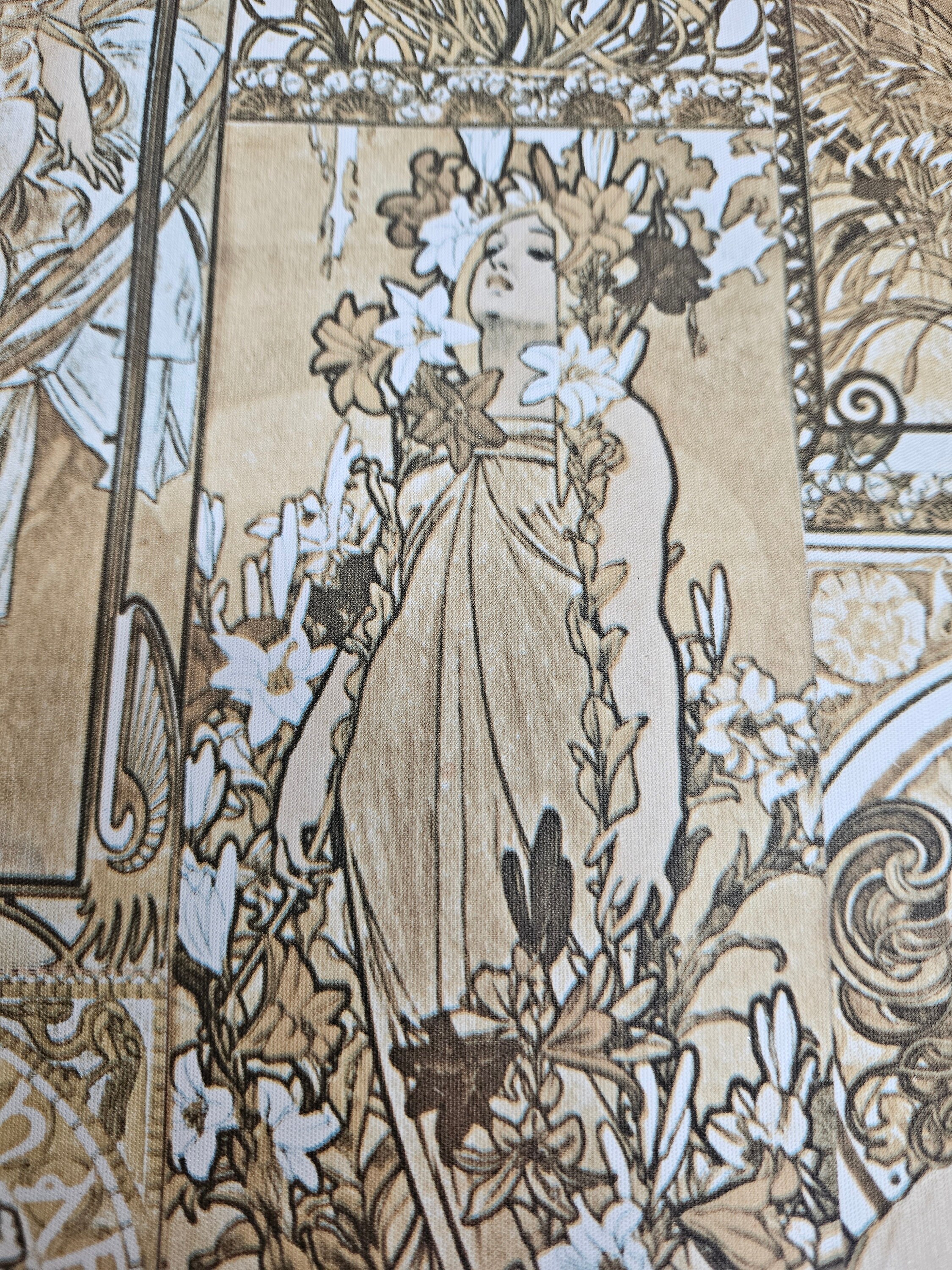 1970s Alphonse Mucha Design Sarah Bernhardt Wallpaper - Etsy