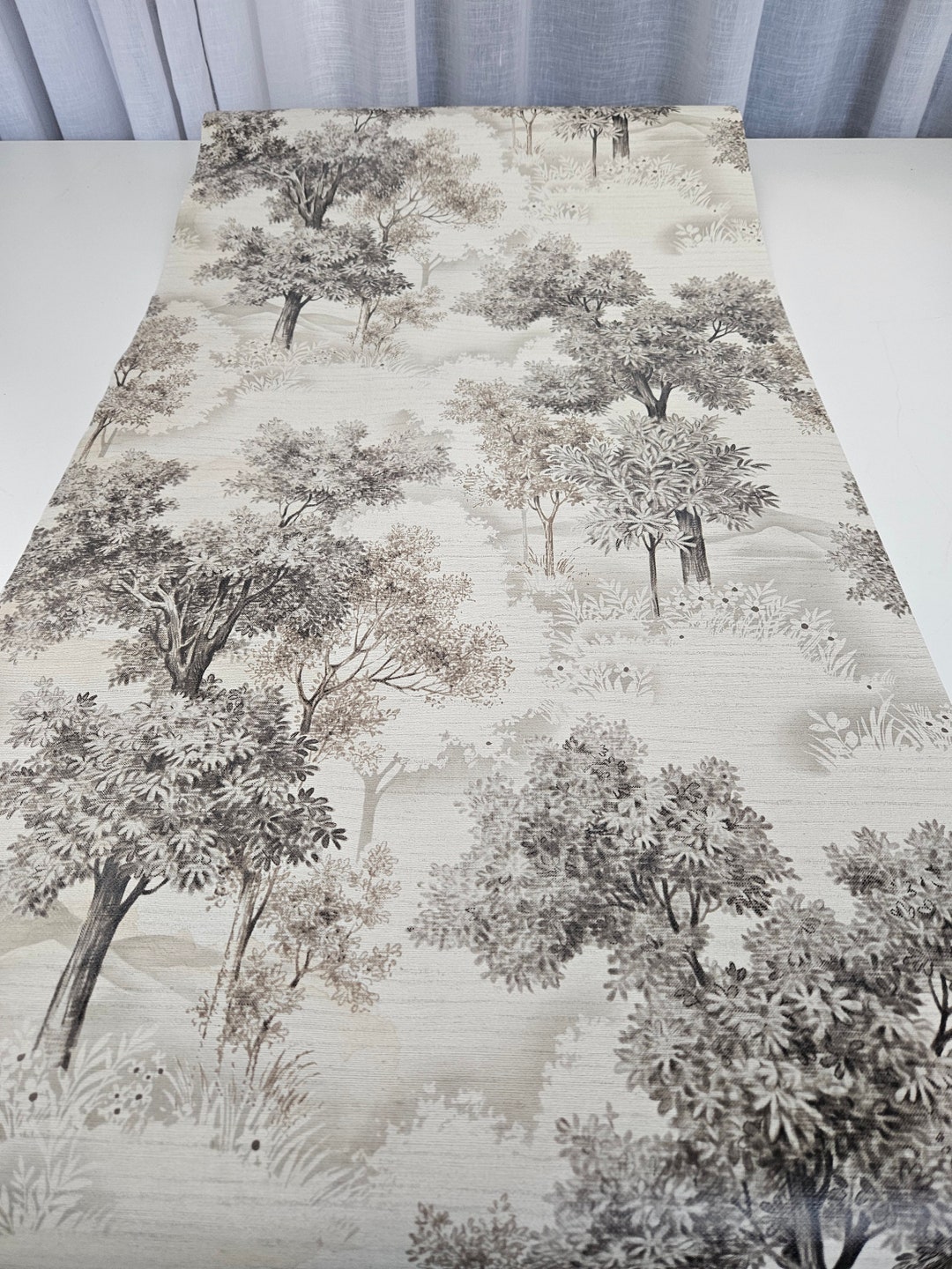 1960s Trees, Mountains Vintage Wallpaper. - Etsy