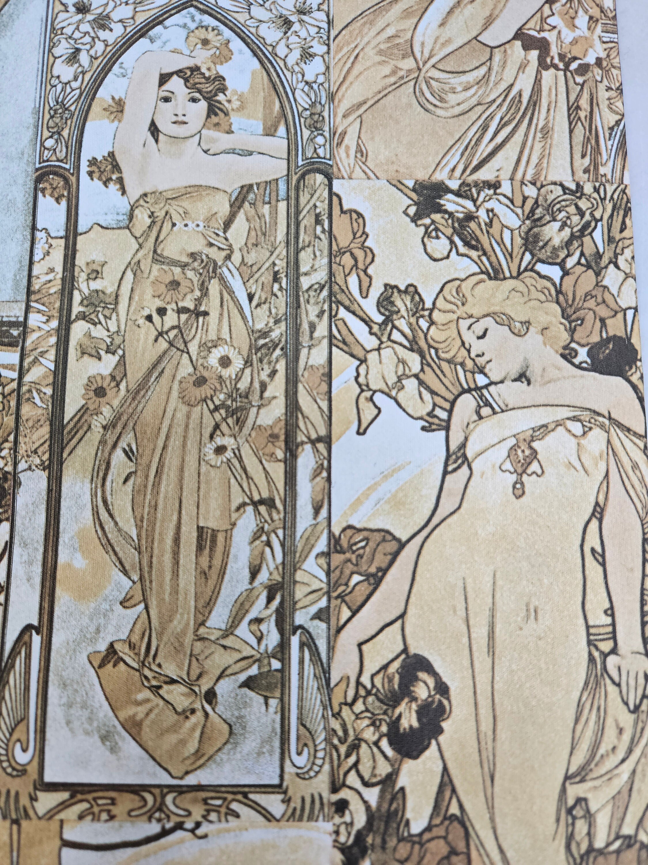 1970s Alphonse Mucha Design Sarah Bernhardt Wallpaper - Etsy