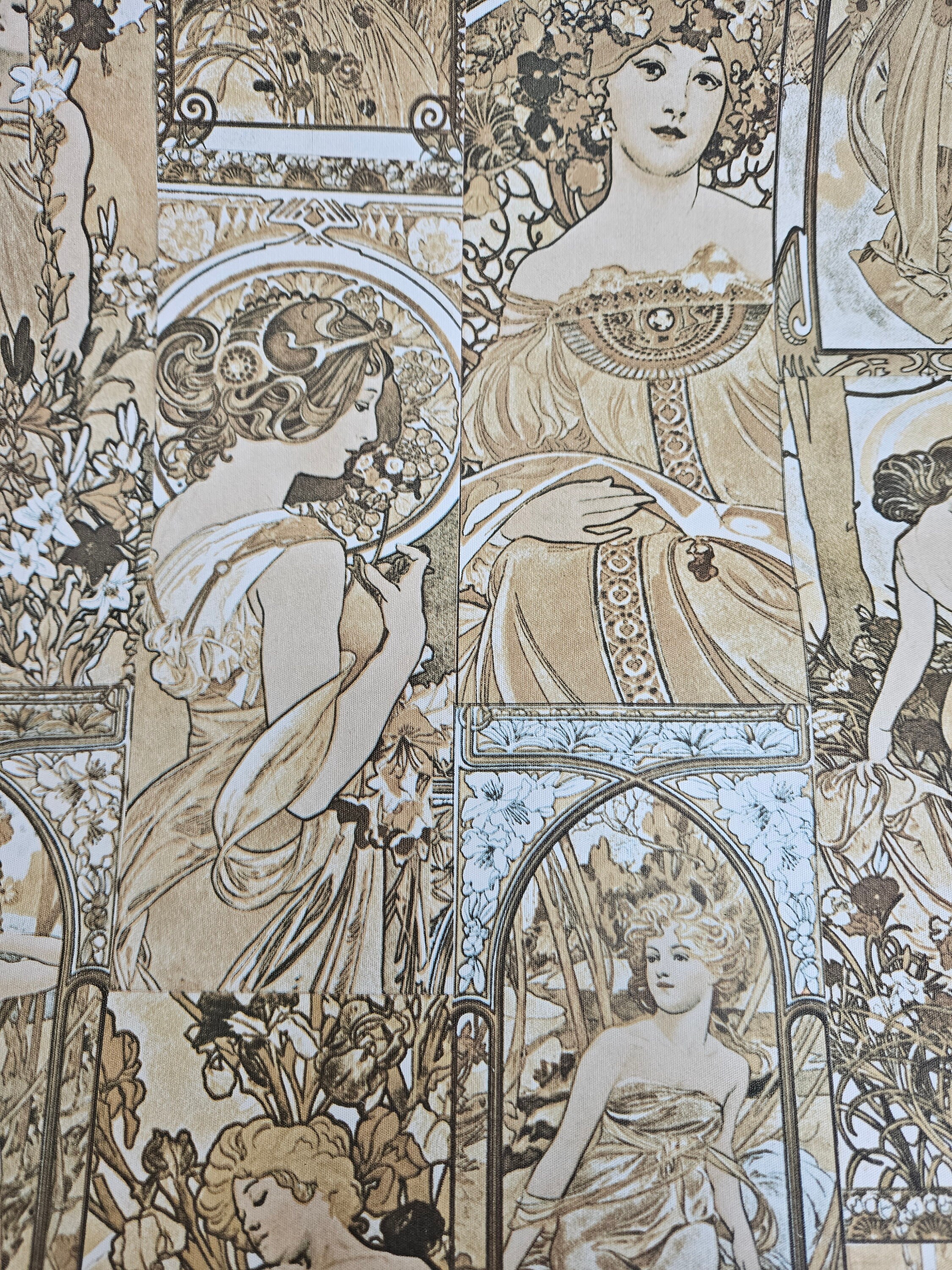 1970s Alphonse Mucha Design Sarah Bernhardt Wallpaper - Etsy