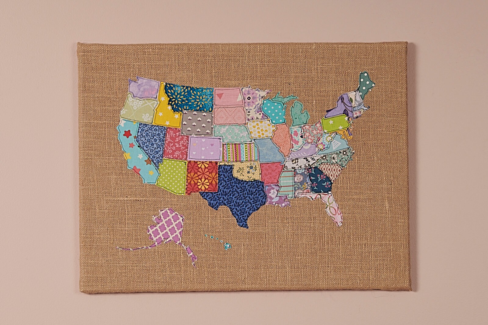 Scrap Fabric Us Map