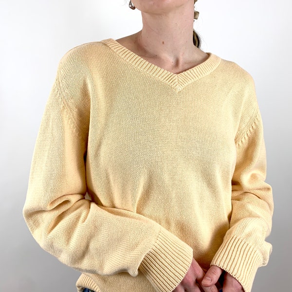 Pale Yellow Sweater - Etsy
