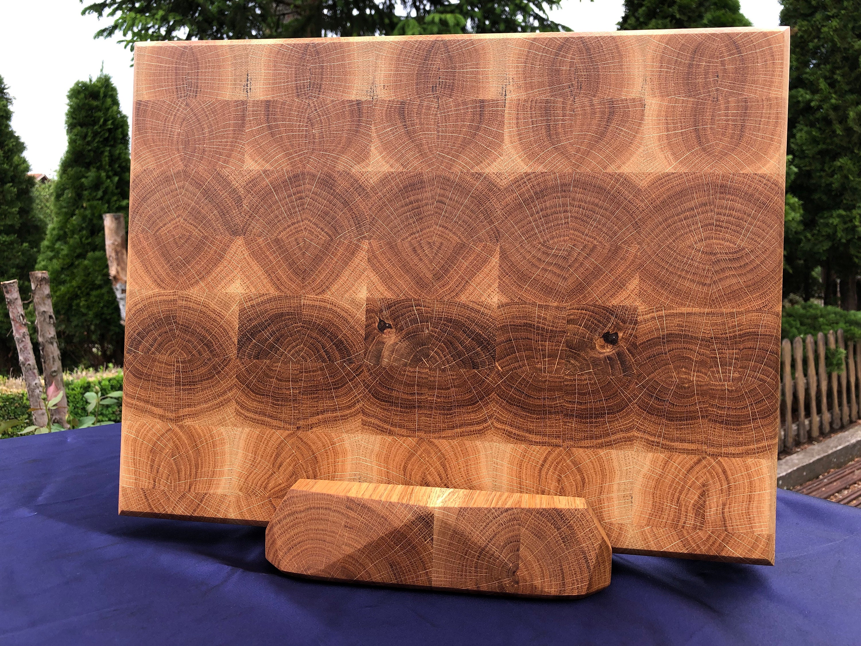 End Grain Cutting Board With Unique Pattern and Matching Stand! - Etsy