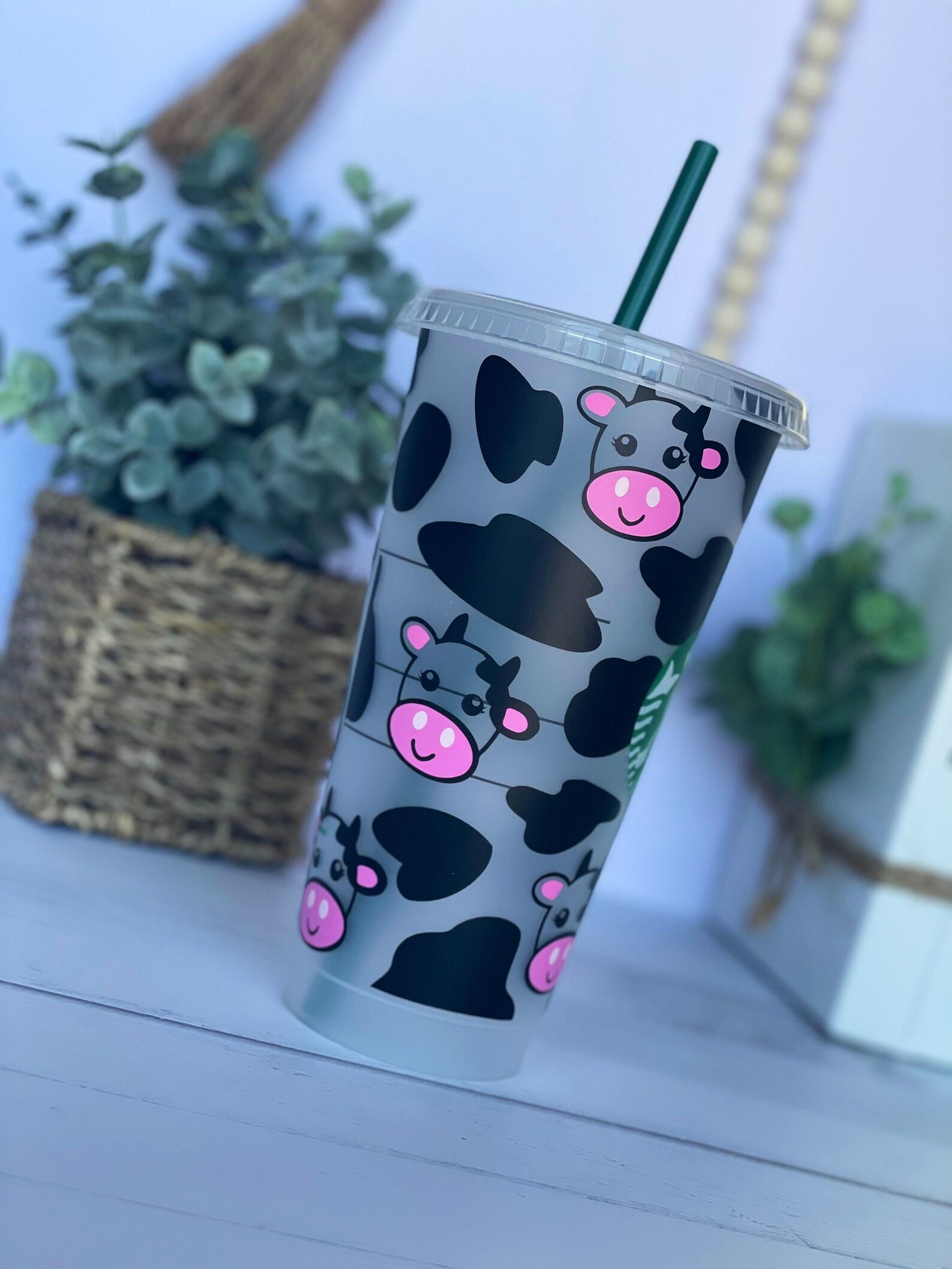 Starbucks Cow Print Cup - Etsy