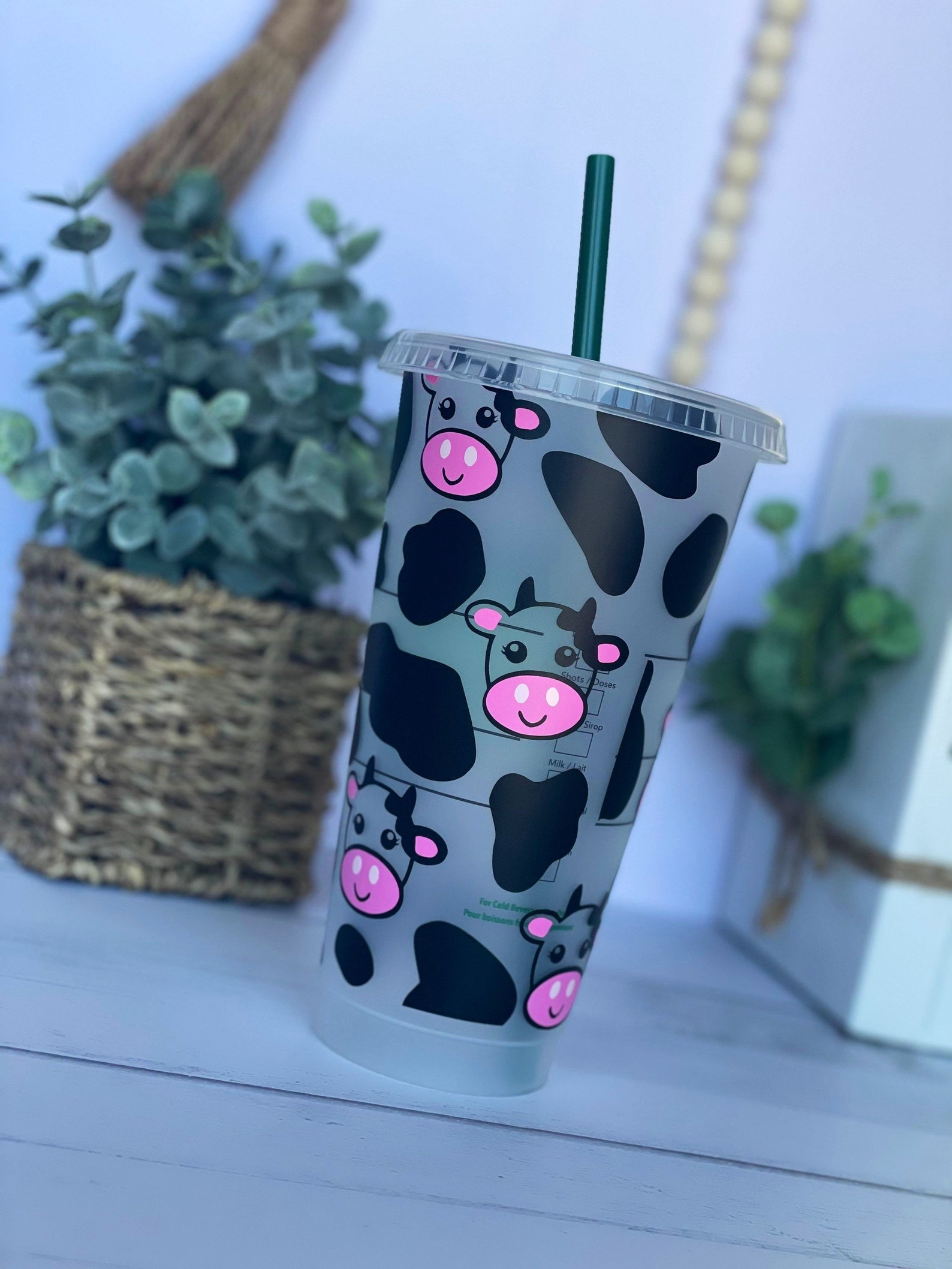 Starbucks Cow Print Cup - Etsy