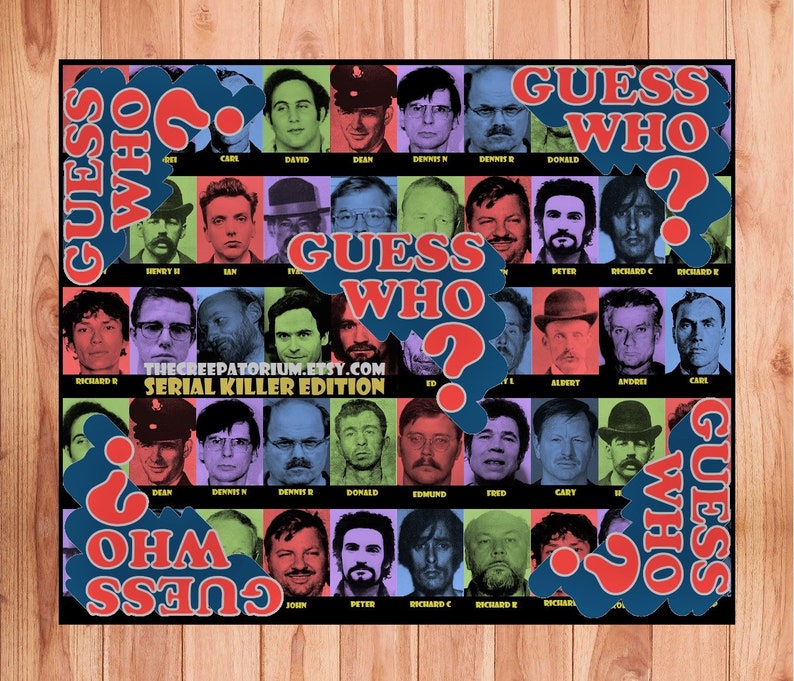 Serial Killer Guess Who Kit Printable Digital Download Custom DIY ...