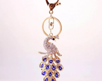 Peacock Keychain | Etsy