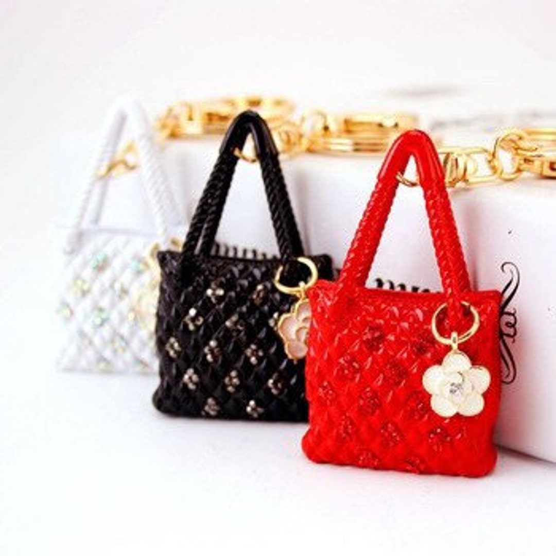 Mini Rhinestone Handbag Keychain, Mini Bag Keychains, Rhinestone Bag ...