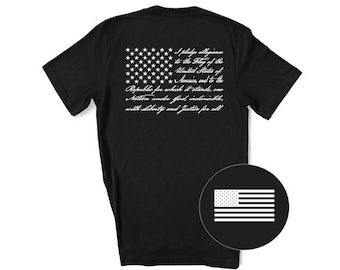 Pledge of Allegiance American Flag Men's Patriotic T-shirt - Etsy