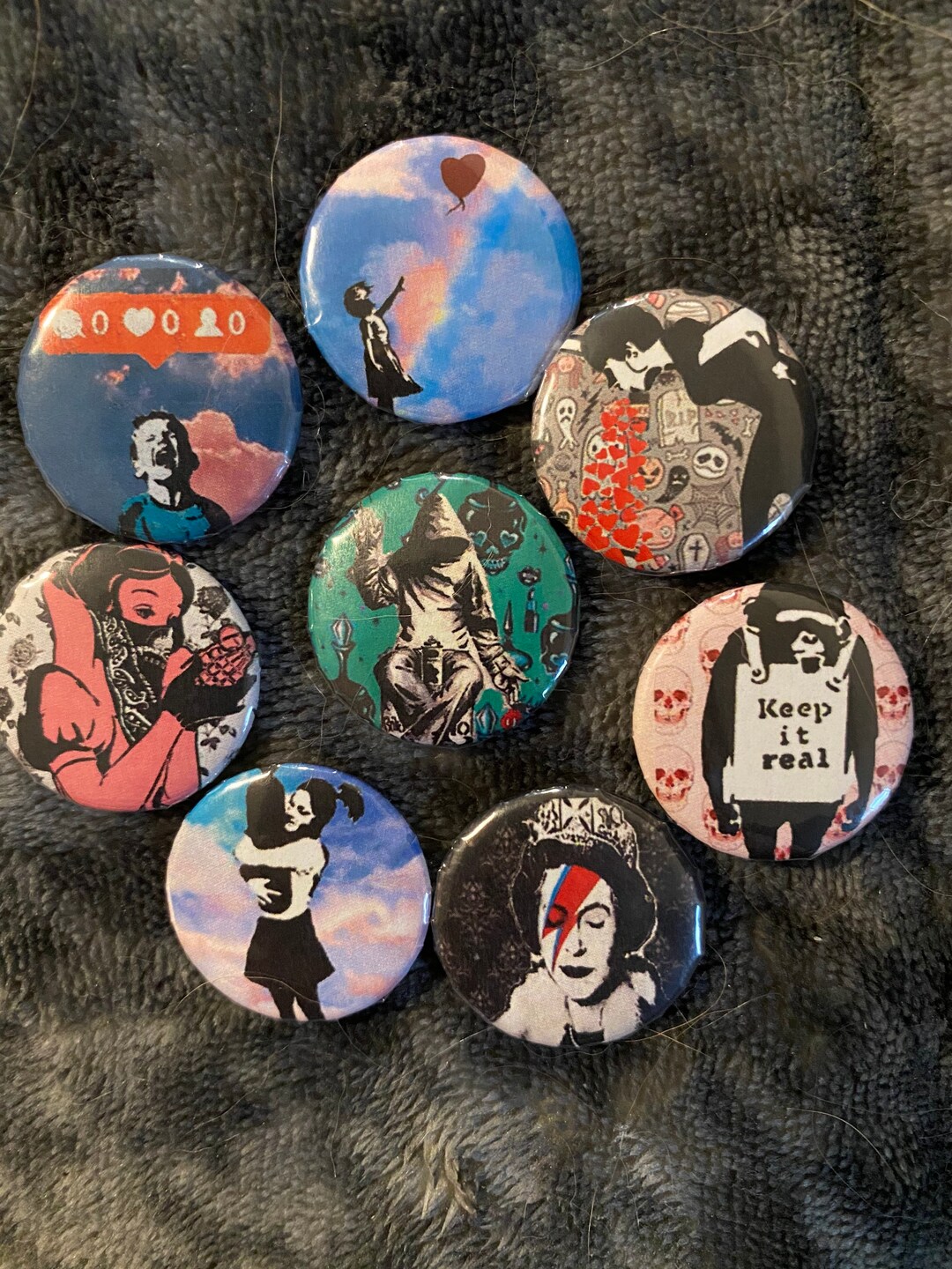 Banksy Pinbacks or Magnets 8 - Etsy