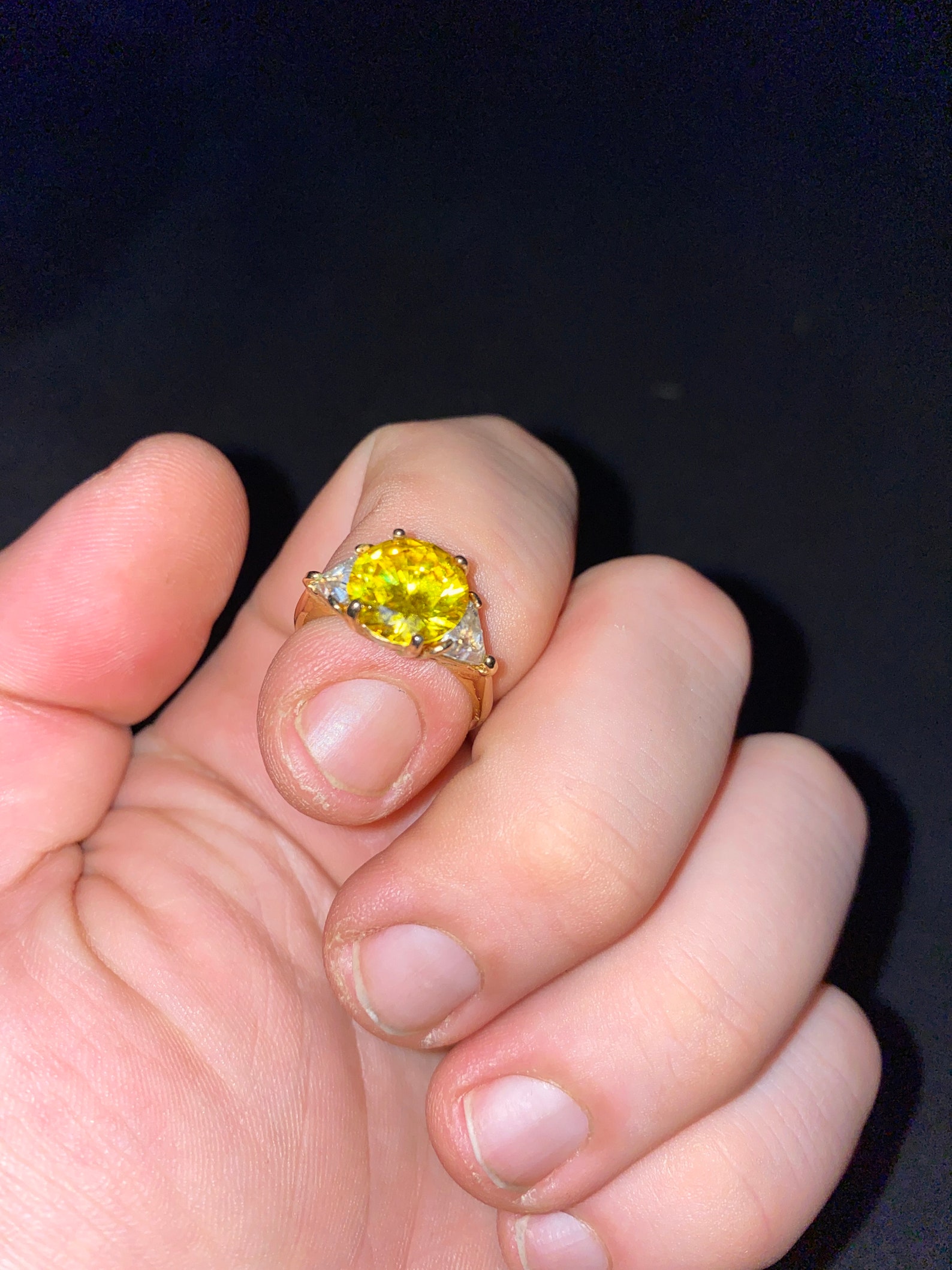 Classic vintage Diamond Gold Jem ring | Etsy