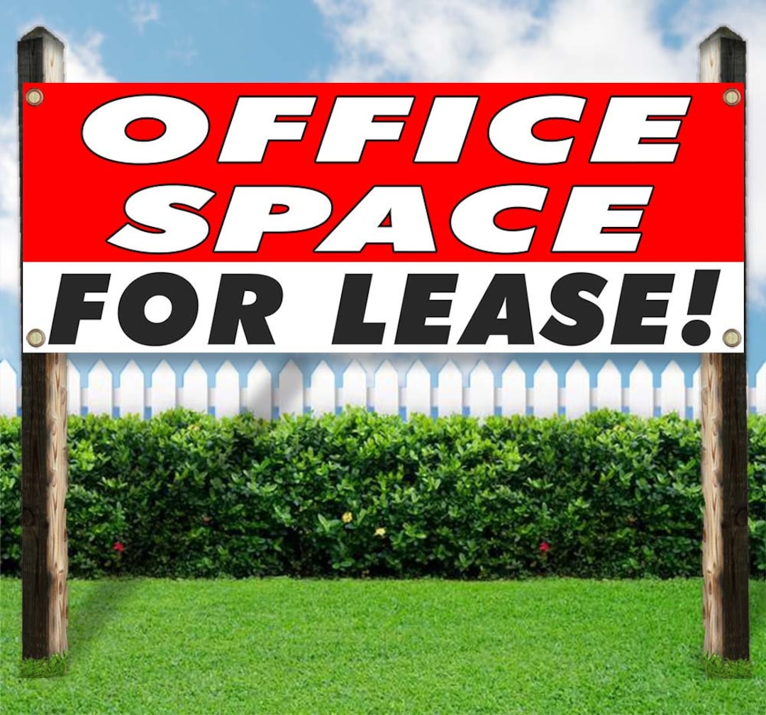 Office Space for Lease Banner, 13 Oz Premium Heavy Weight Vinyl Banner ...