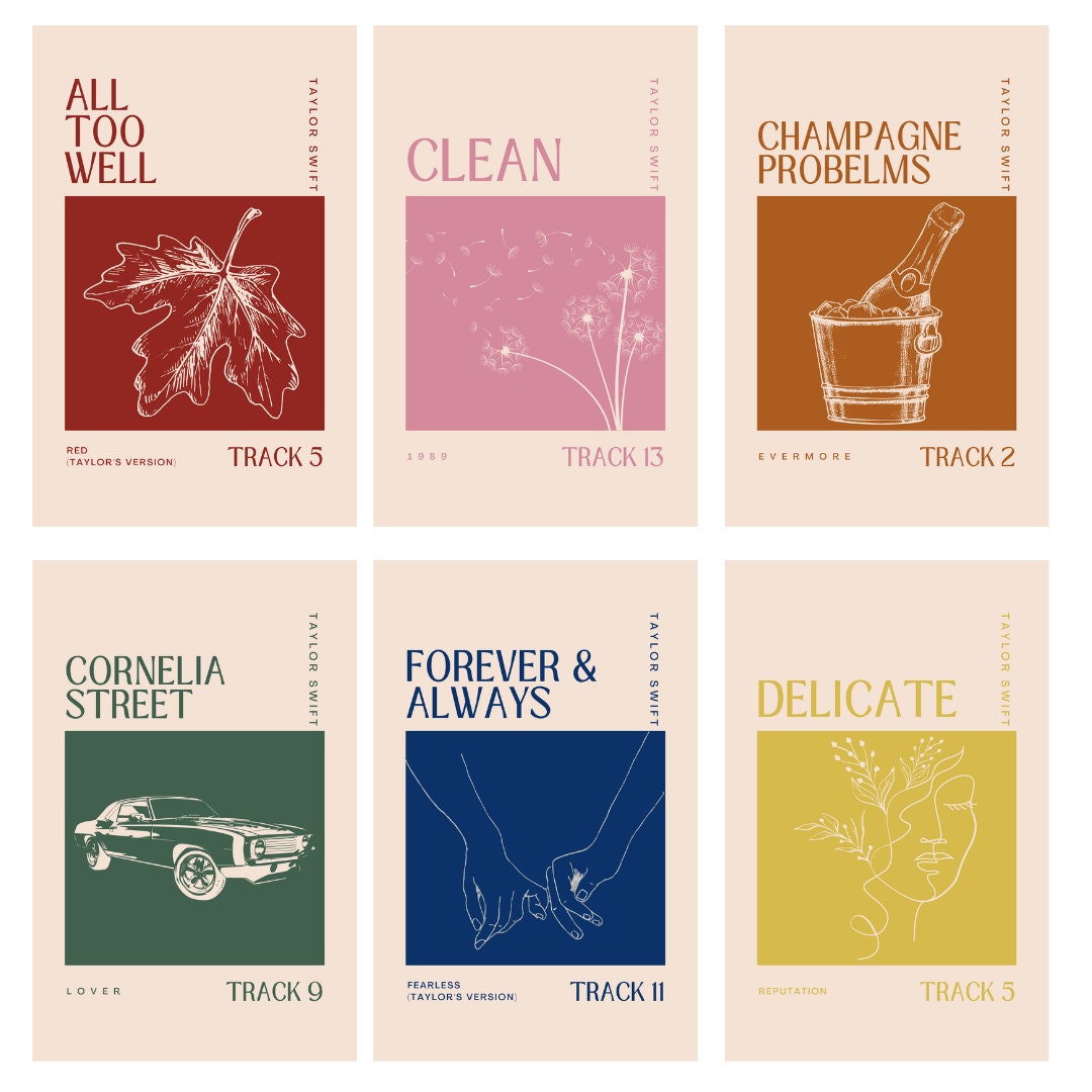 Taylor Swift Variety Poster Pack Instant Download - Etsy