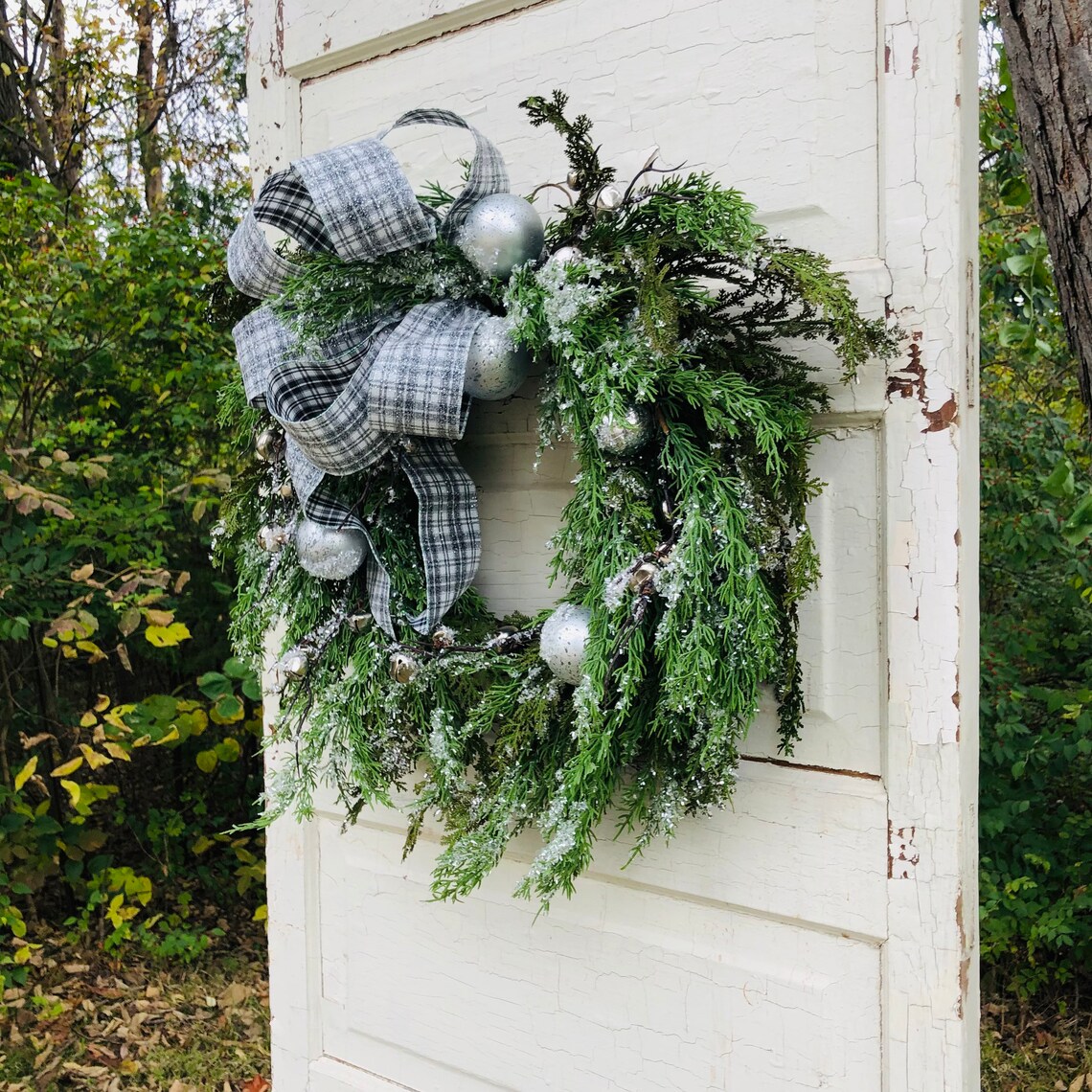 Silver Bells Winter Wreath Christmas Wreath for Front Door - Etsy