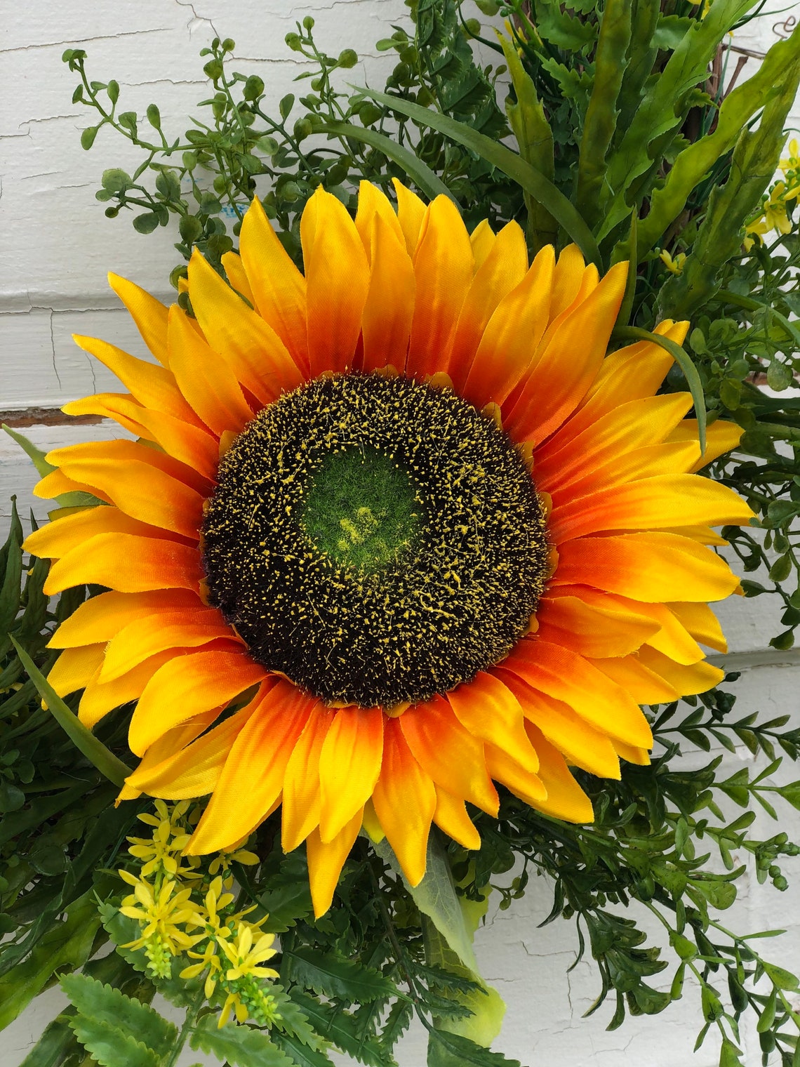 Single Sunflower Wreath for Front Door Door Decor Summer - Etsy