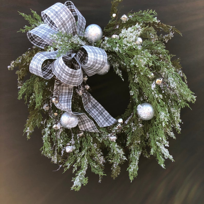 Silver Bells Winter Wreath Christmas Wreath for Front Door - Etsy