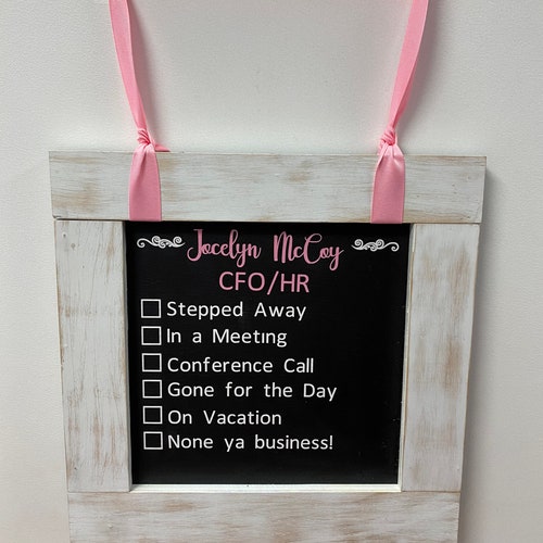 Office Message Board Signunavailable Signnot Here Door - Etsy