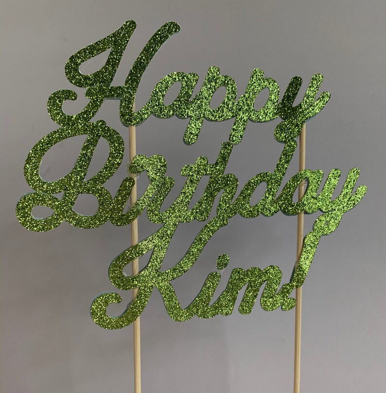 Custom Happy Birthday Cake Topper Happy Birthday Kim Cake | Etsy