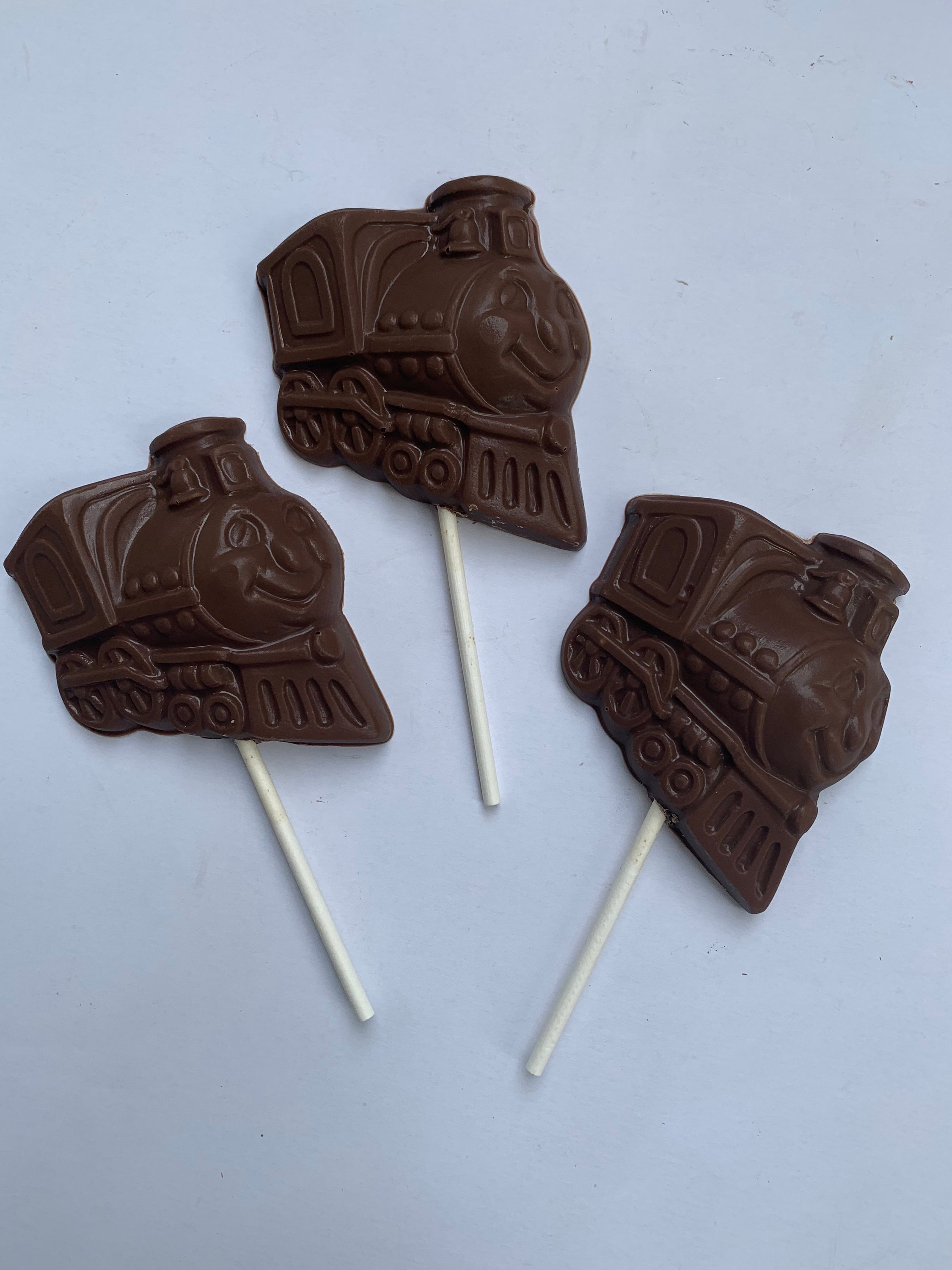 12 Train chocolate suckers chocolate train candy train pops | Etsy
