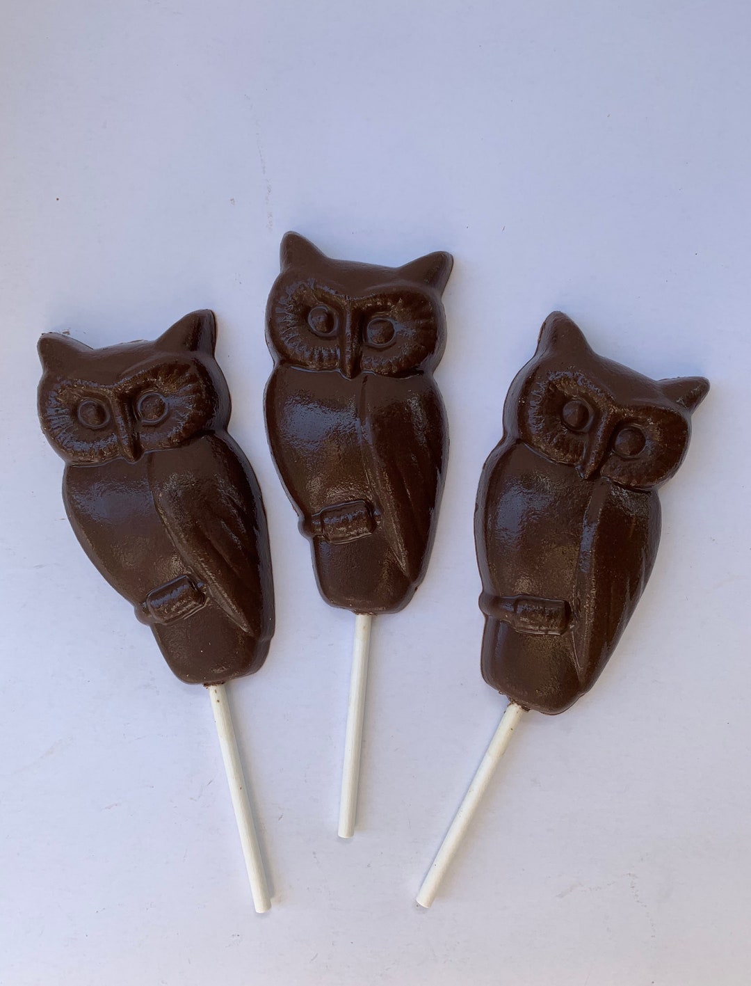 12 Chocolate Owl Chocolate Suckers Chocolate Owl Candy - Etsy
