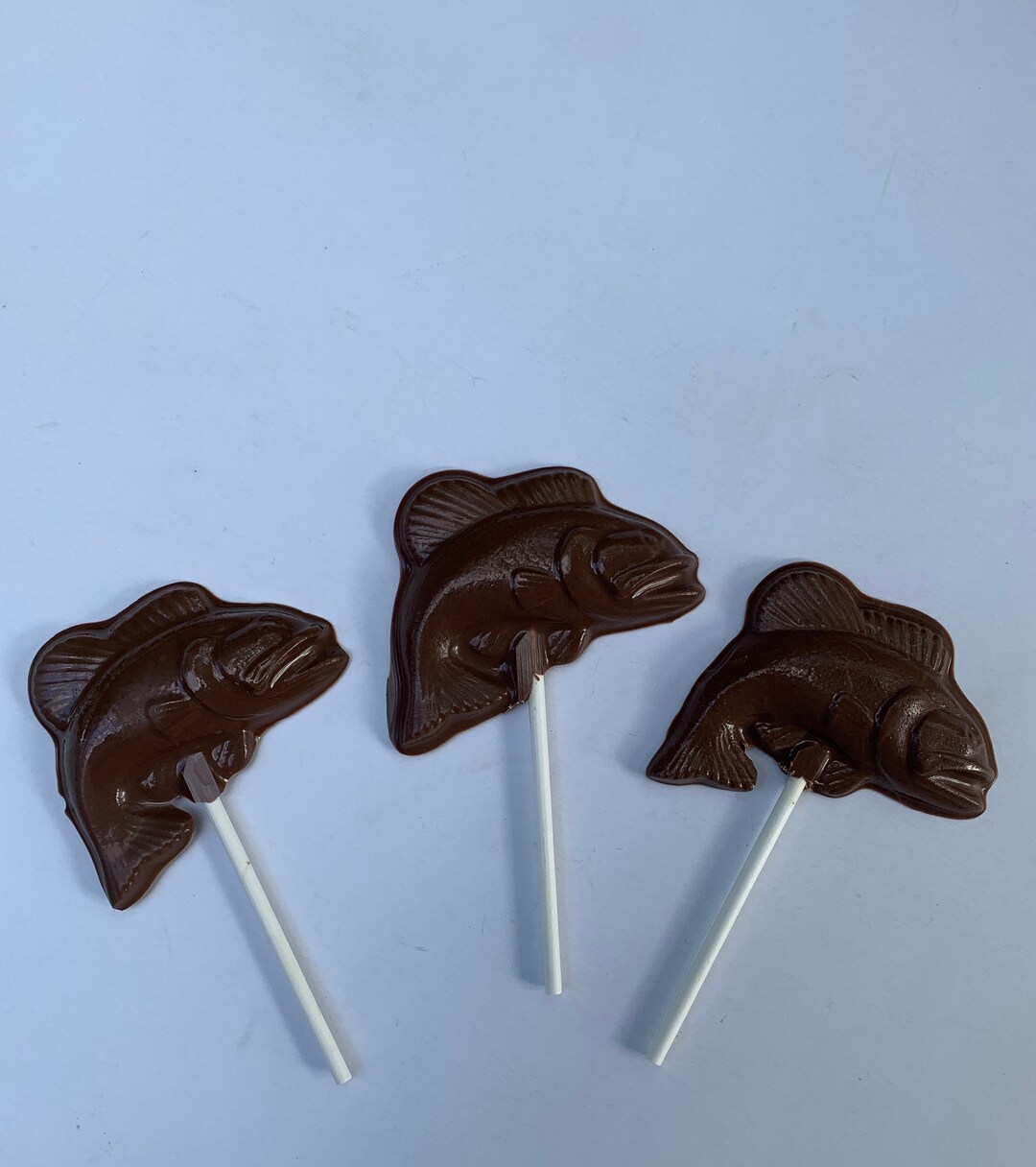 12 Bass Chocolate Suckers Chocolate Bass Candy Bass Pops - Etsy