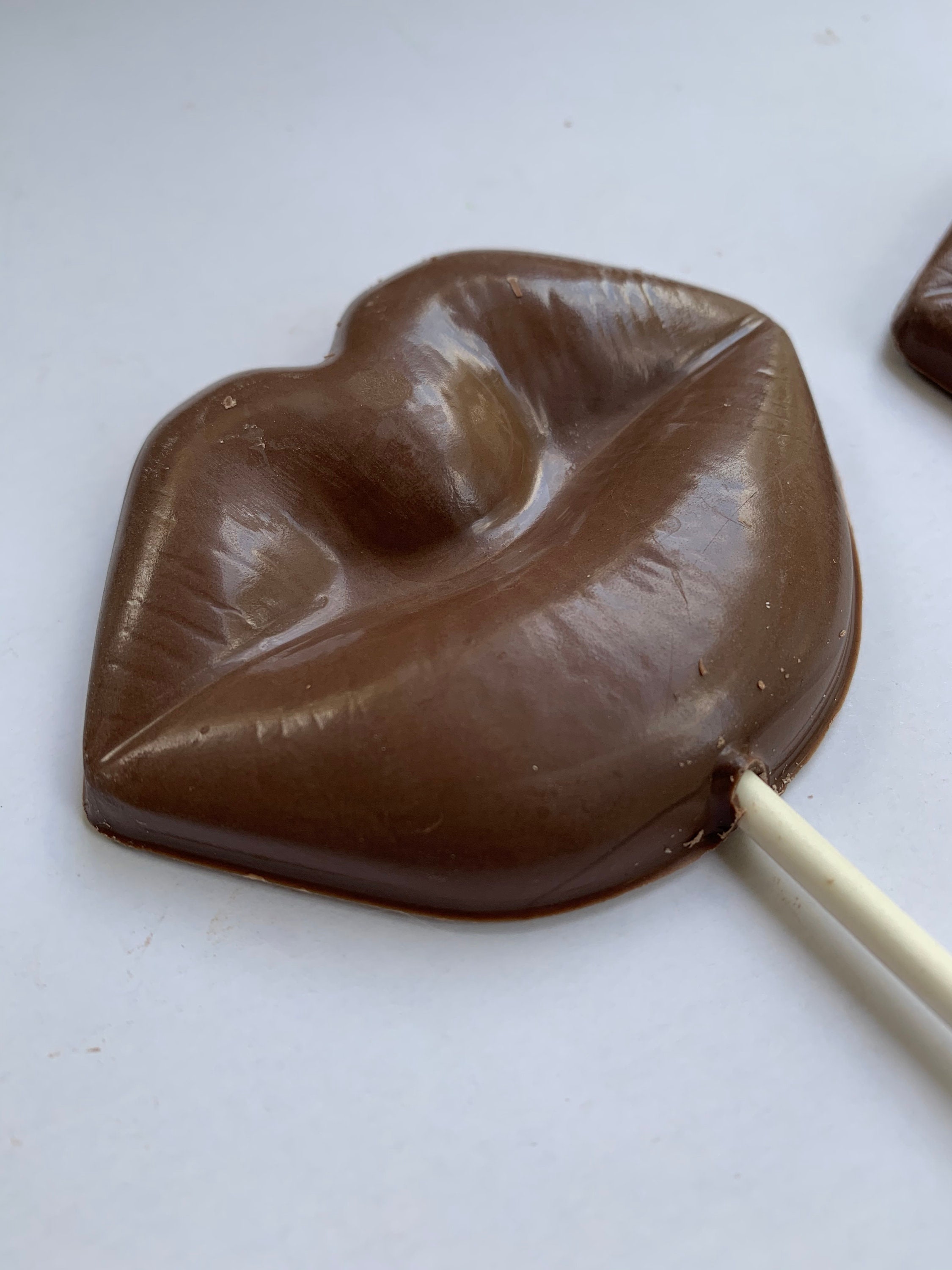 12 Chocolate lips chocolate suckers chocolate lips candy lips | Etsy