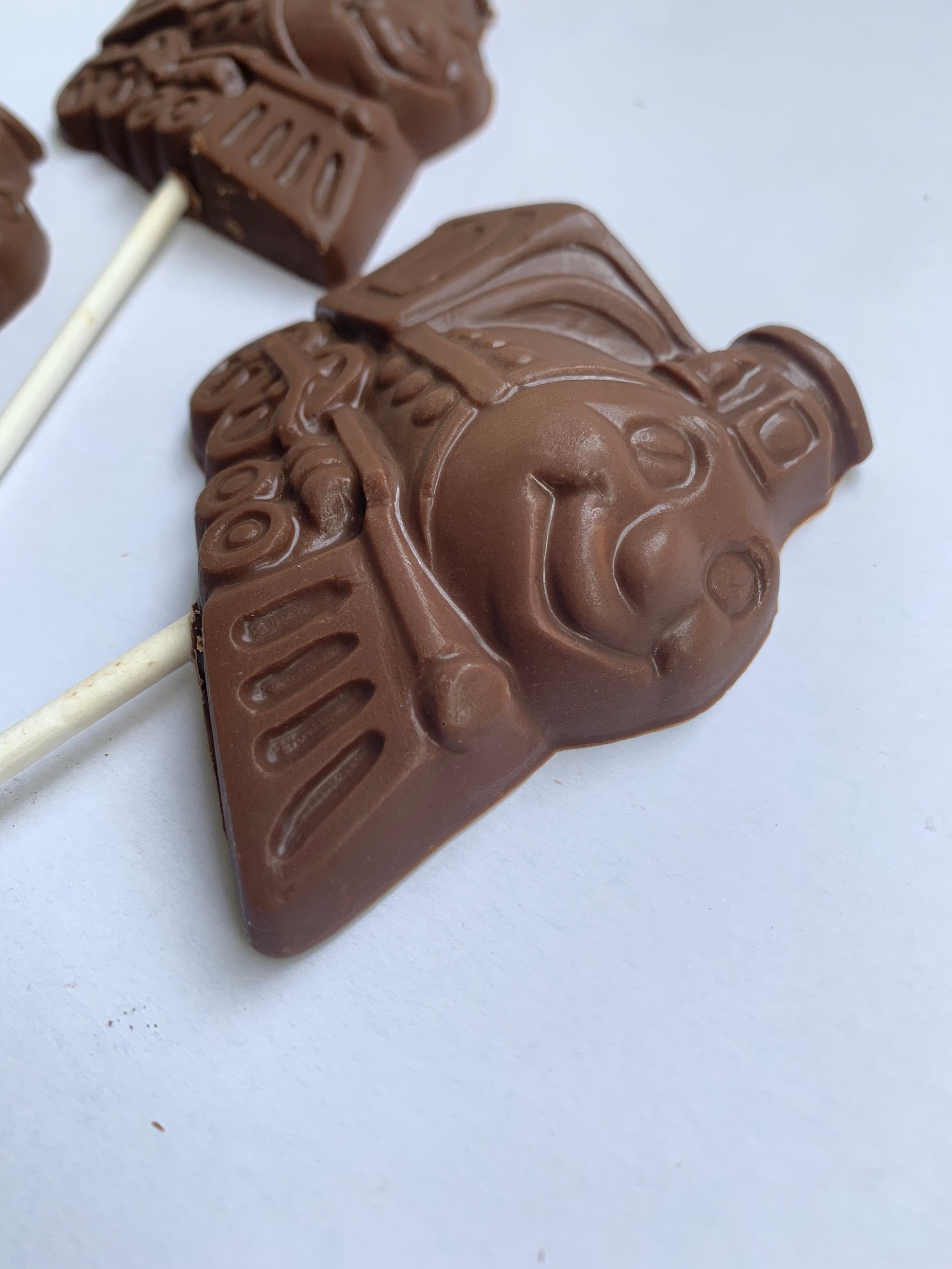 12 Train chocolate suckers chocolate train candy train pops | Etsy