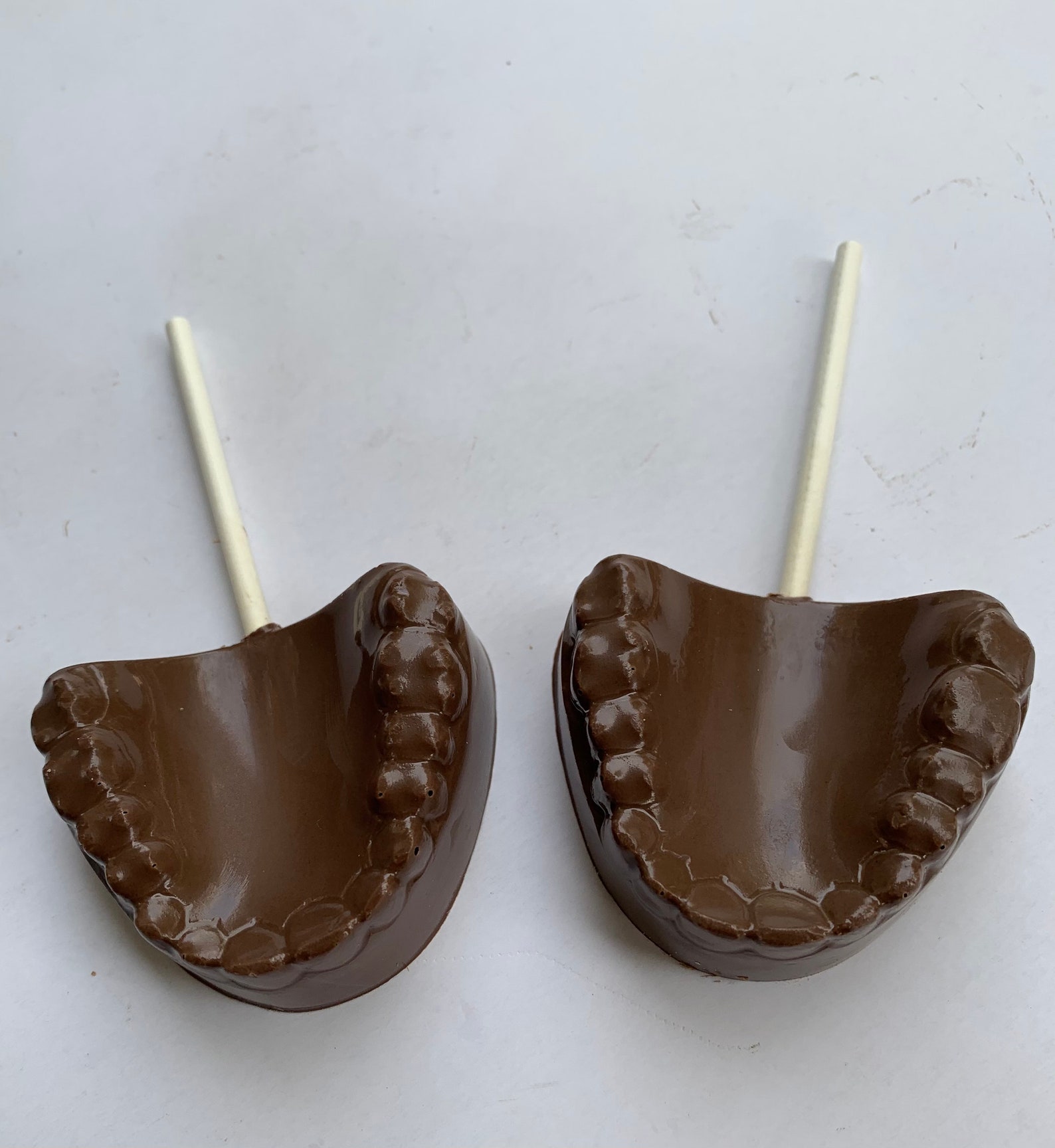 12 Chocolate teeth chocolate suckers chocolate teeth candy | Etsy