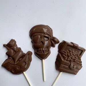 10 Pirate Chocolate Suckers Chocolate Pirate Candy Pirate Chocolate ...